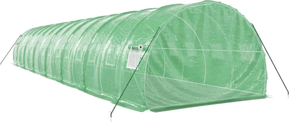 Skleník s ocelovým rámem zelený 42 m² 14 x 3 x 2 m 3188044