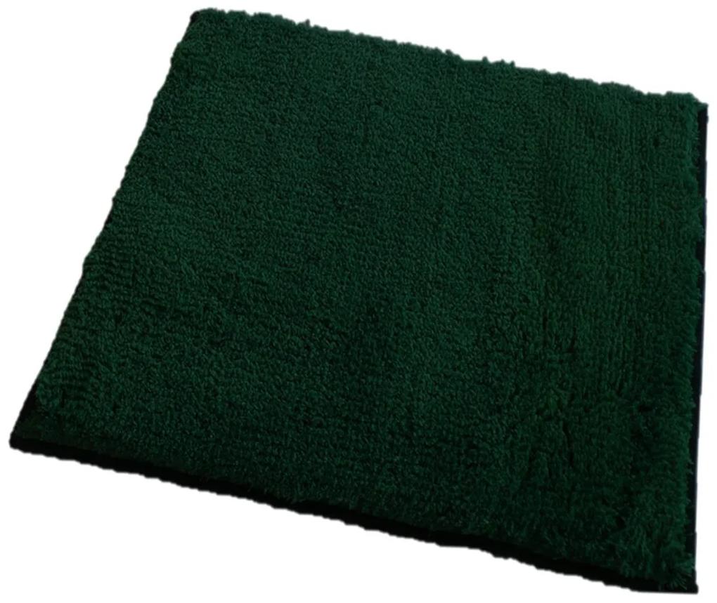 ROUTNER Koupelnová předložka COTTON Tmavě zelená - Tmavě zelená / 50 x 50 cm