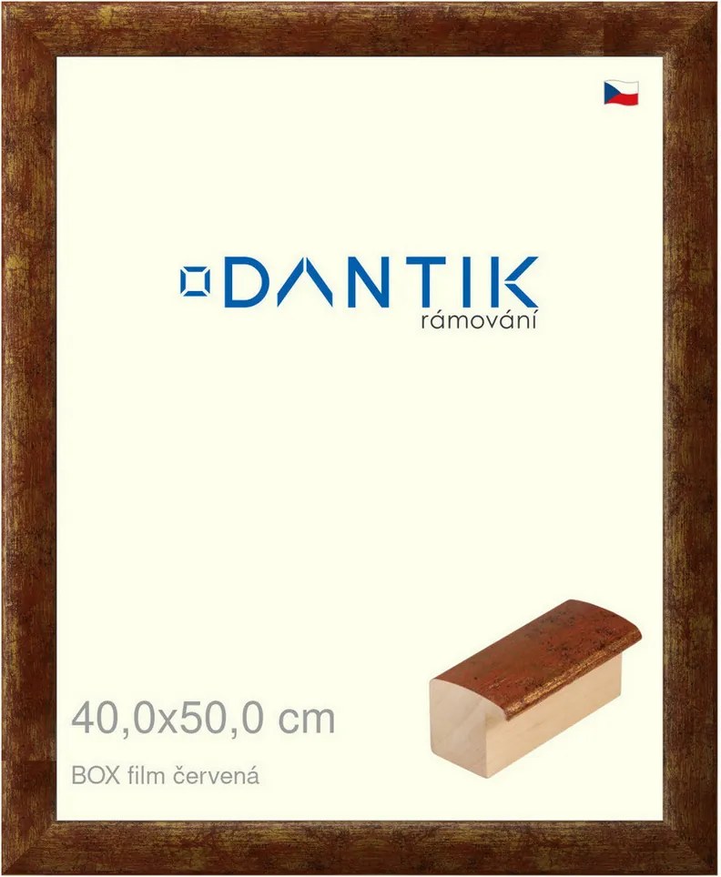 DANTIK rámeček 40x50 | BOX film červená (Sklo Čiré)