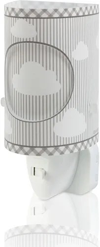 Dalber 62015E SWEET DREAMS grey - Dětská lampička do zásuvky v šedé barvě