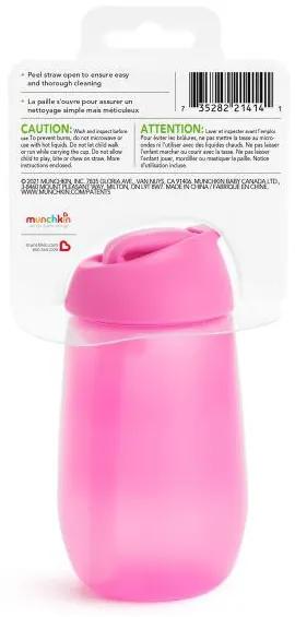 Munchkin - Hrneček s brčkem Simple Clean 296 ml Růžová