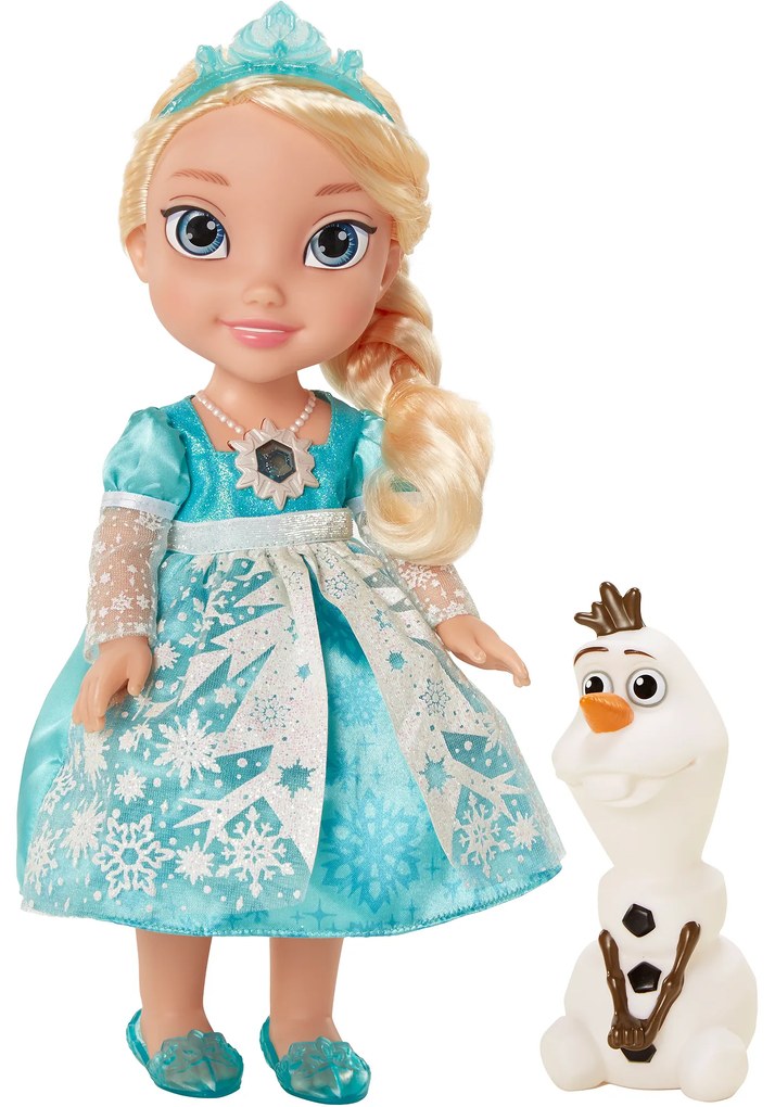 Jakks Pacific Ledové království zpívající a blikající Elsa s Olafem 38 cm