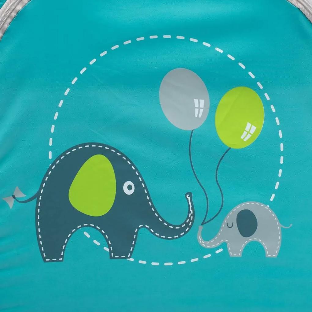 BABY MIX Dětská cestovní postýlka se závěsným lůžkem Baby Mix Sloni modrá