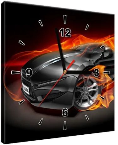 Tištěný obraz s hodinami Sportovní auto 30x30cm ZP1174A_1AI