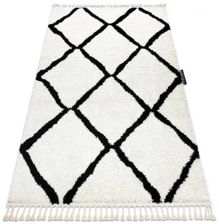 Dywany Luszczow Kusový koberec BERBER CROSS, bílá Rozměr koberce: 60 x 300 cm