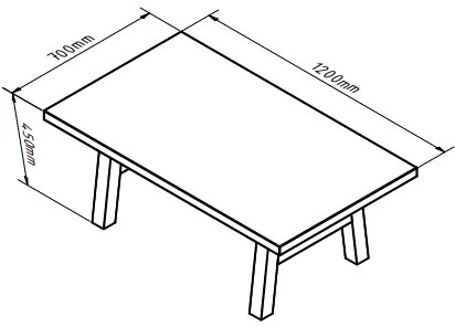 Wuders Konferenční stolek Bronson Velikost: 1200 x 700 mm 1200 x 700 mm