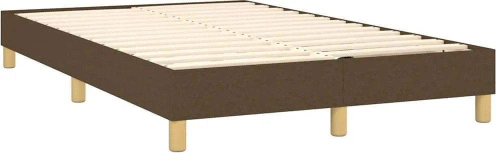 Box spring postel s matrací a LED tmavě hnědá 120x200 cm textil 3133784