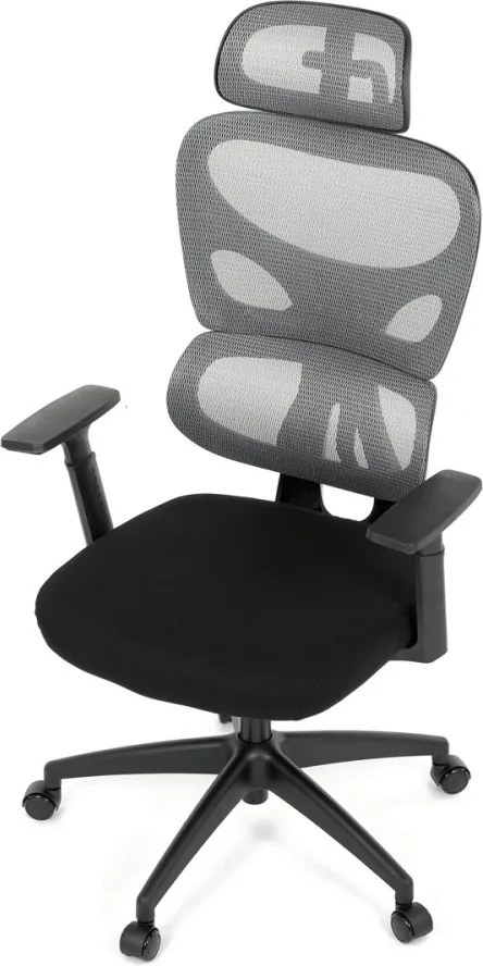Kancelářská židle KA-K2080 GREY, houpací mechanismus, šedá (69 x 62) cm
