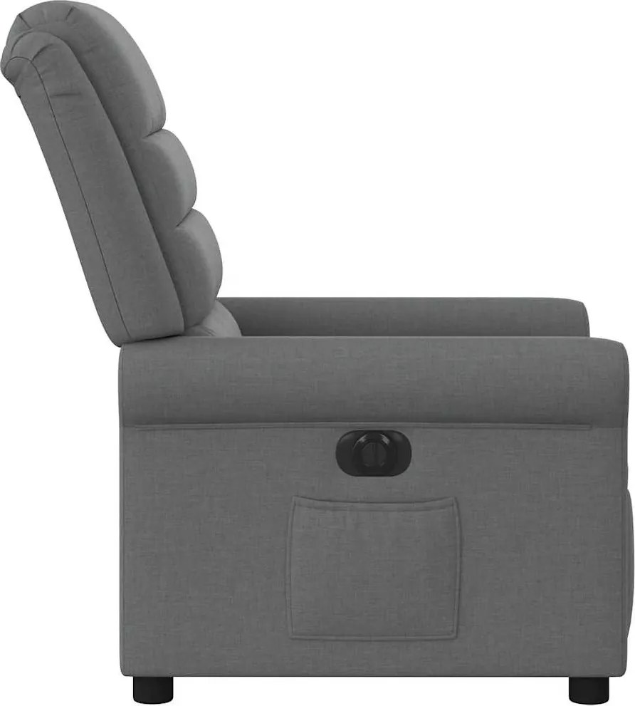 Elektrické polohovací křeslo tmavě šedé textil 3303295