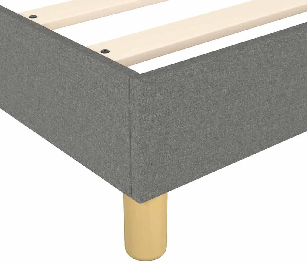 Rám postele s boxspringem tmavě šedá 90 x 190 cm textil 3120575