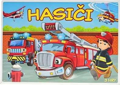 HYDRODATA Společenská hra Hasiči / 3v1 / 40 karet / od 4 let