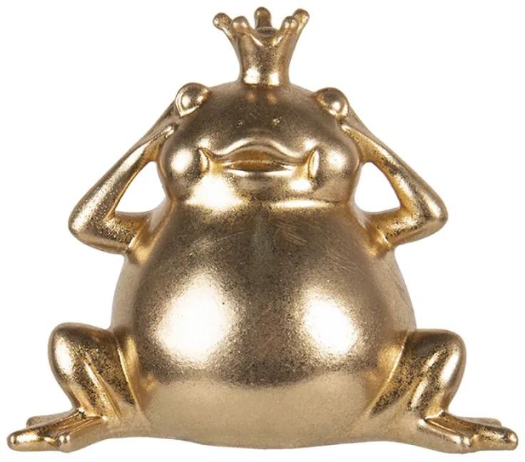 Zlaté sošky žab – 14x8x12 cm