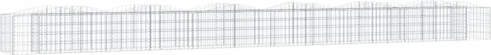 Klenutý gabion vyvýšený záhon 600x50x50 cm pozinkované železo 153544