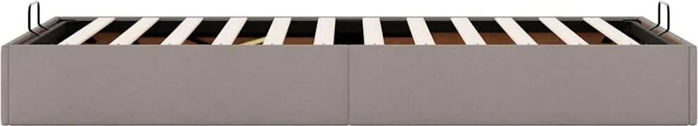 Osmanský rám postele bez matrací taupe 80x200 cm textil 3310837