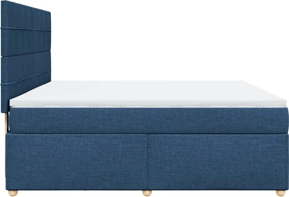 Box spring postel s matrací modrá 180x200 cm textil 3293665