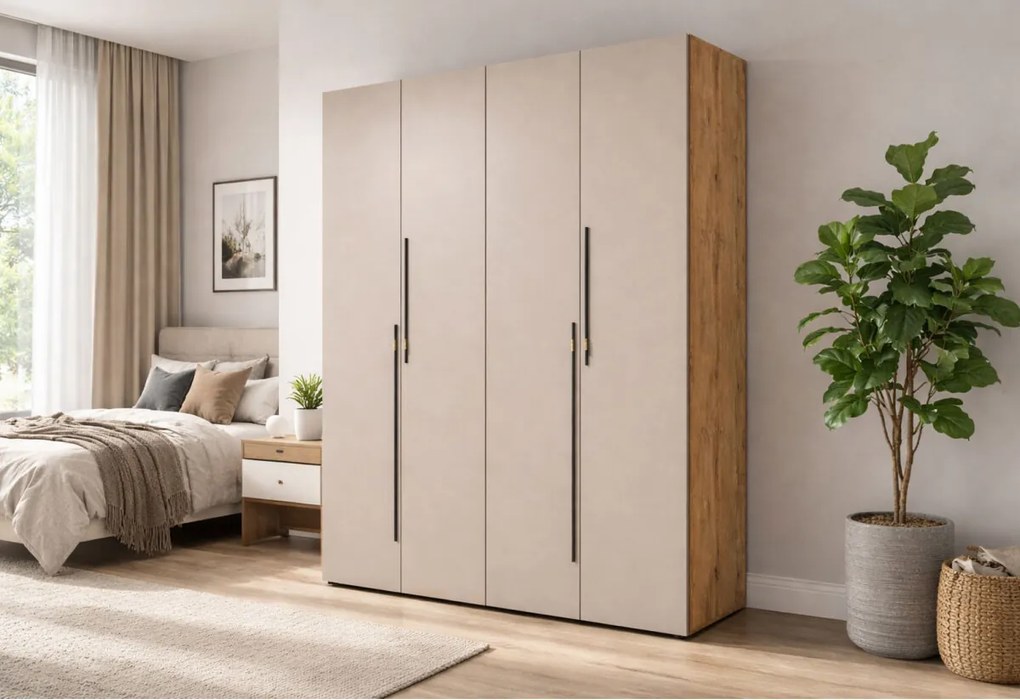 Skříň 4D 160 cm dub appalačský / kašmír Space