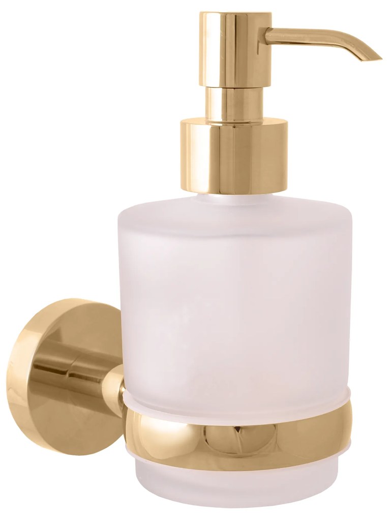 Slezák - RAV Dávkovač tekutého mýdla zlato/sklo Koupelnový doplněk COLORADO  Barva: Zlatá