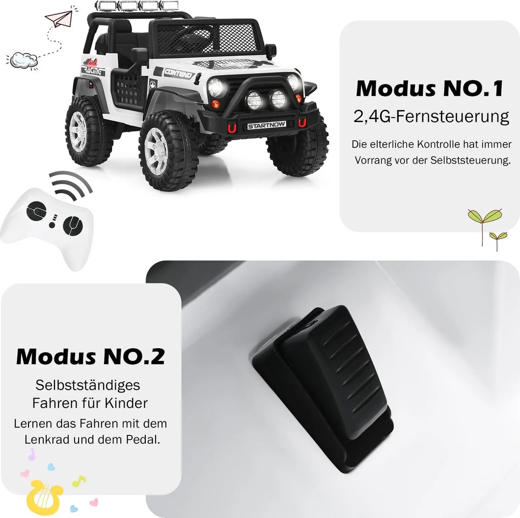 Costway 12V dětské elektrické autíčko s dálkovým ovládáním