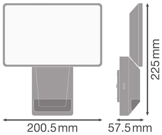Ledvance - LED Venkovní nástěnný reflektor se senzorem FLOOD LED/27W/230V IP55