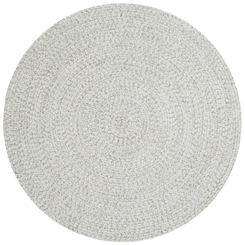 Bílý/béžový kulatý venkovní koberec ø 150 cm - NORTHRUGS