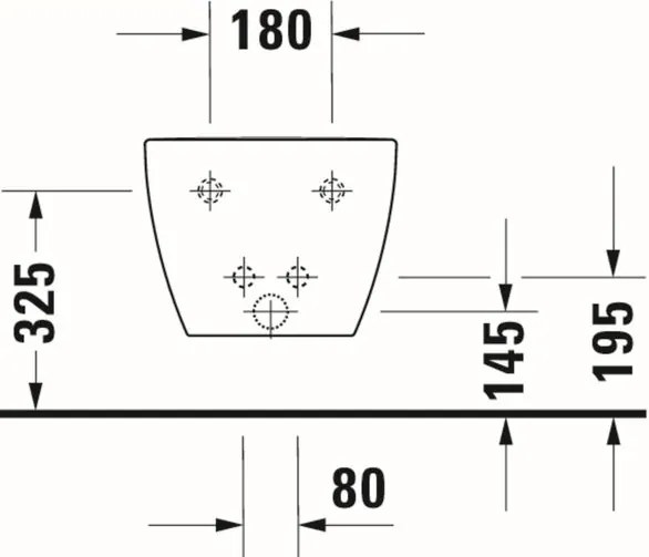 Duravit Happy D.2 Bidet závěsný, matný antracit 22581513001