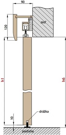 Posuvné dveře na stěnu Juka 4 Sonoma 3D GREKO