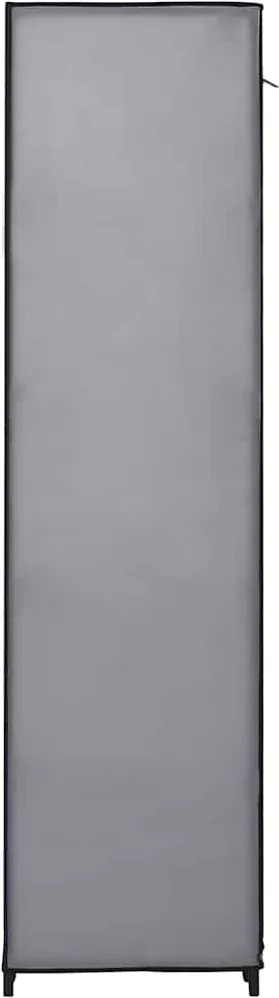 Šatní skříň s přihrádkami a tyčemi šedá 150x45x176 cm textil 282436