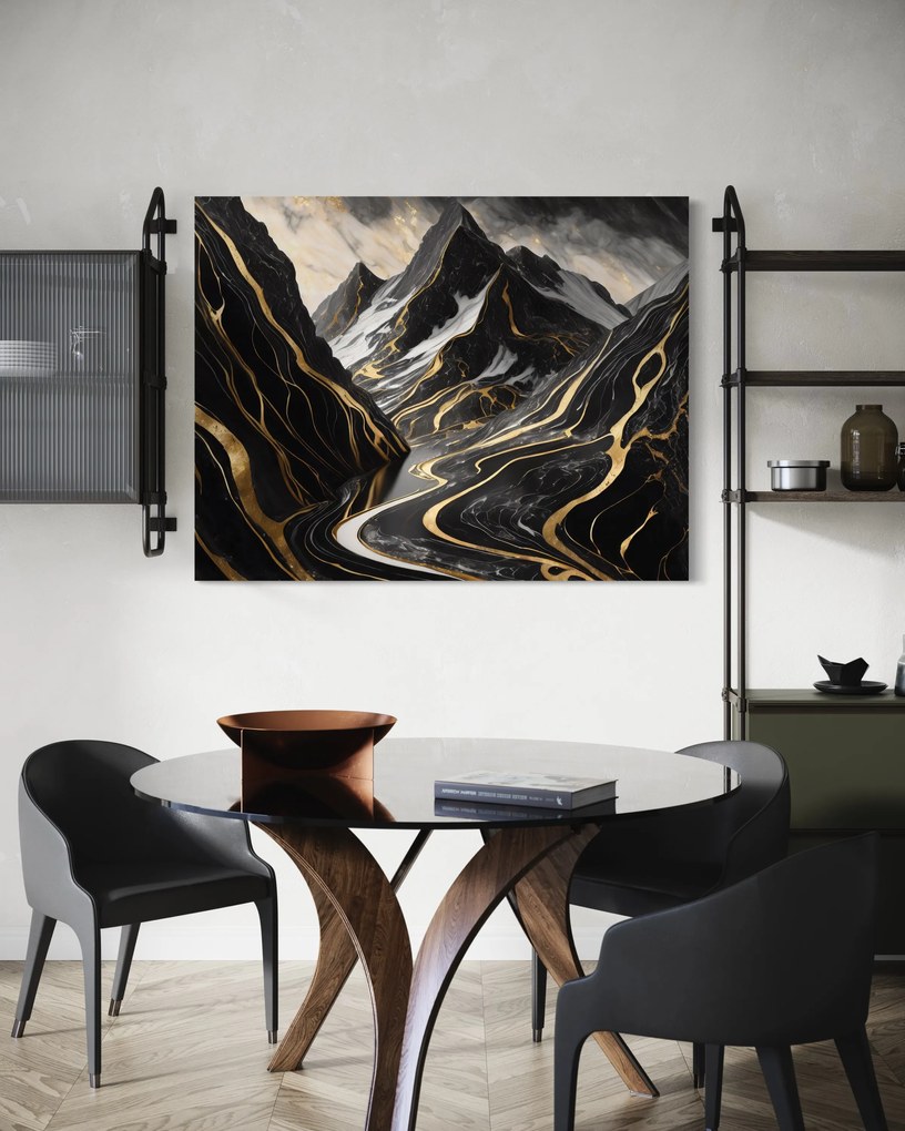 Gario Obraz na plátně Abstraktní hory Glamour Rozměry: 60 x 40 cm