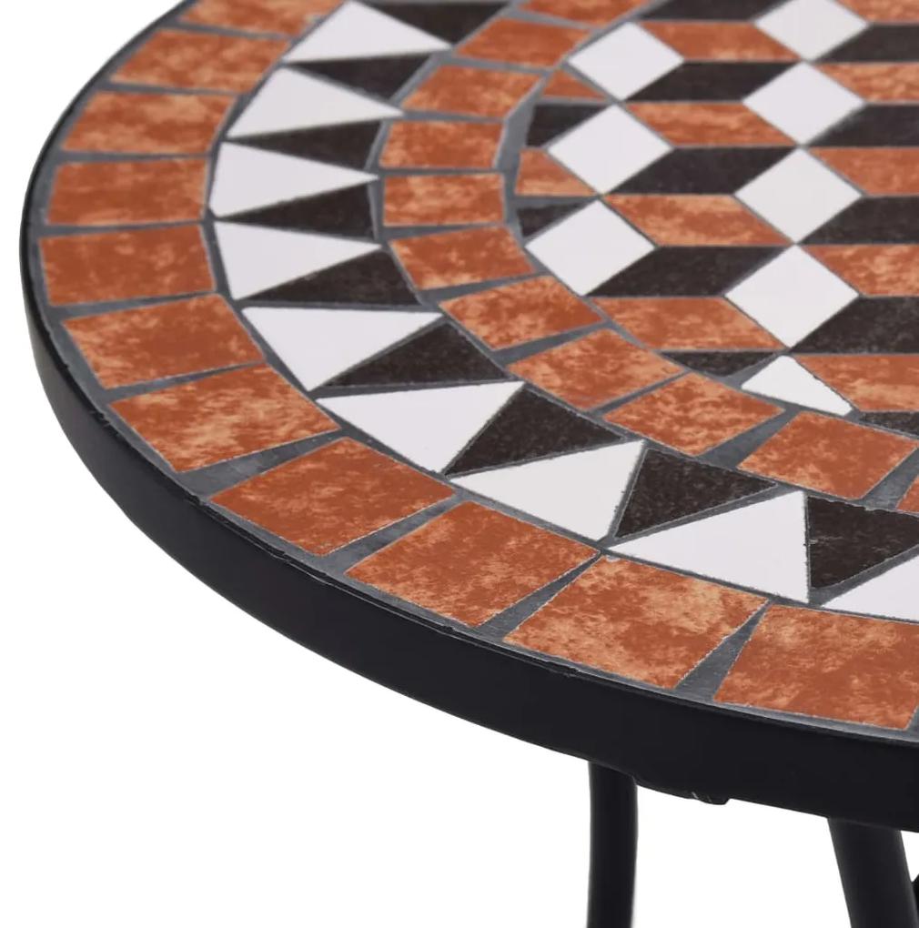 Mozaikový bistro stolek hnědý 60 cm keramika