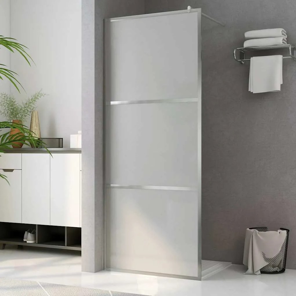Zástěna do průchozí sprchy celé mléčné ESG sklo 115 x 195 cm 146648