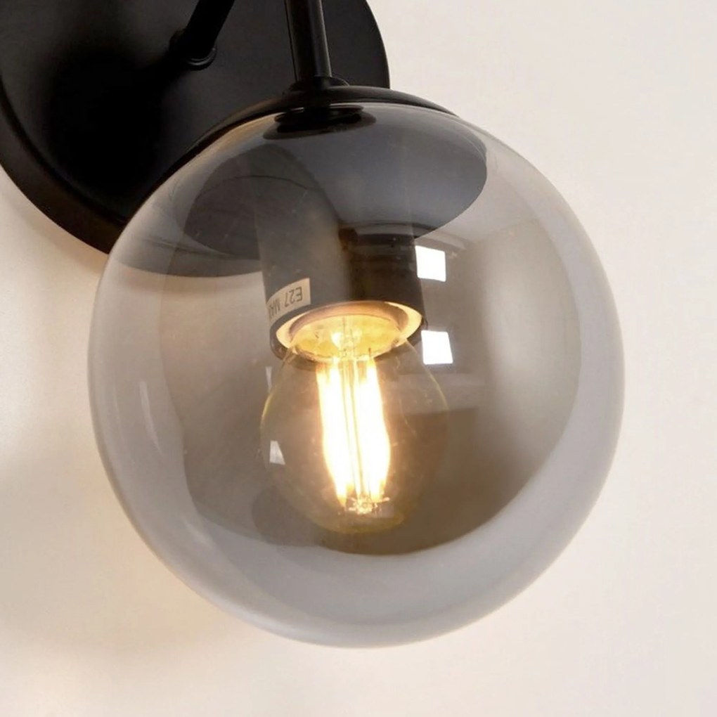 Toolight - Nástěnná lampa 1xE27 60W APP750-1W, černá, OSW-03684