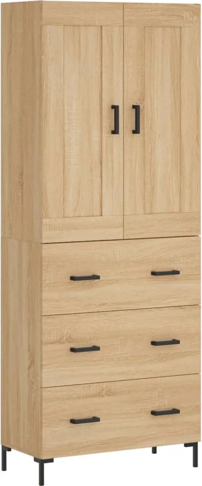 Skříň highboard dub sonoma 69,5 x 34 x 180 cm kompozitní dřevo 3199748