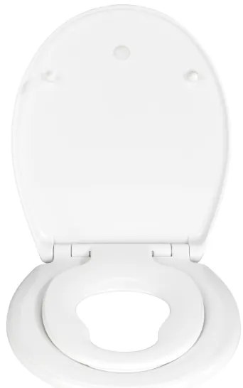 WENKO 22973100-WC sedátko DELOS 44,5x37,5 cm bílá/stříbrná