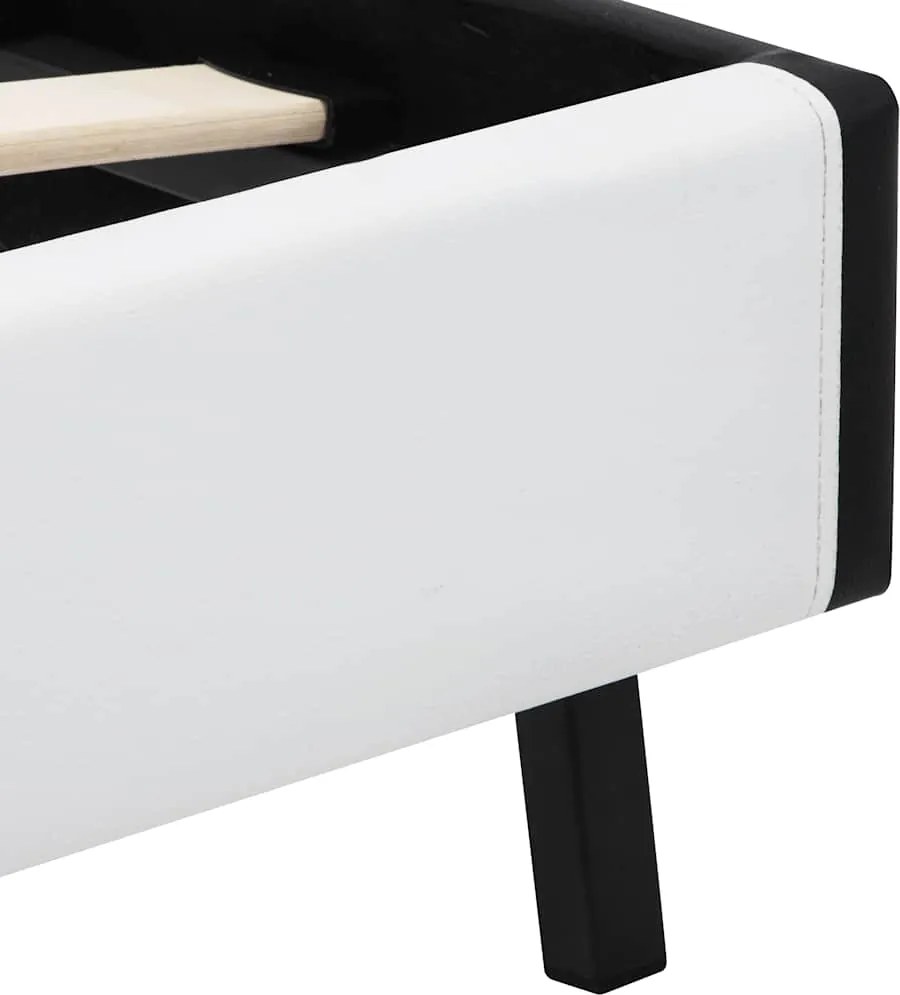 Rám postele s LED světlem bílý umělá kůže 160 x 200 cm 280300