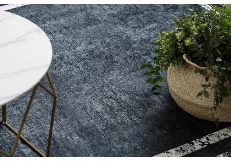 ANDRE mycí kobereček 1486 vzor rámu vintage protiskluz černo bílý velikost 160x220 cm | krásné koberce cz
