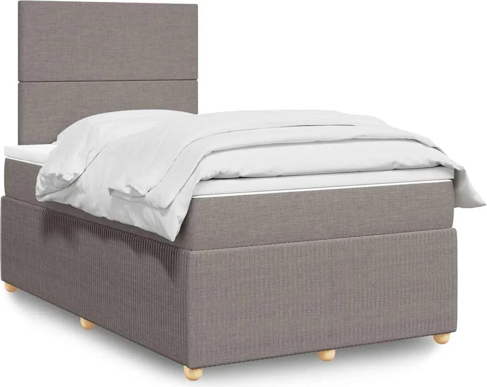 Box spring postel s matrací taupe 120x190 cm textil 3291992