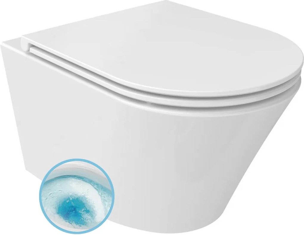 Sapho Paco závěsná wc mísa 36 x 53 cm Vortex Rimless keramika bílá PZ1012V