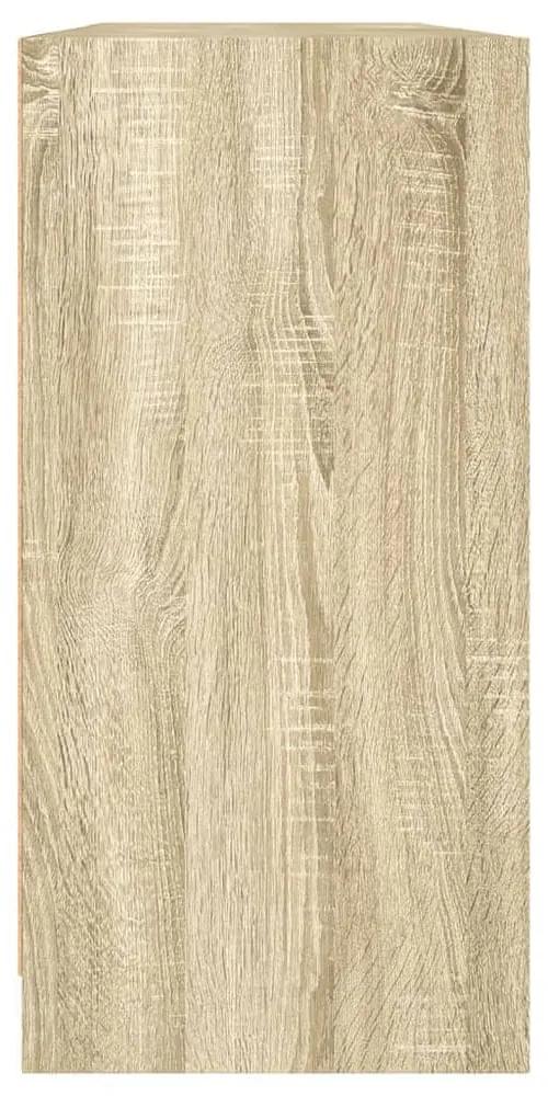 Petromila Knihovna s dvířky dub sonoma 204 x 37 x 75 cm kompozitní dřevo