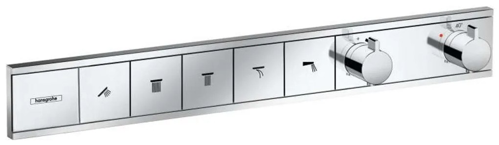 Hansgrohe RainSelect - Termostatická baterie pod omítku, pro 5 spotřebičů, chrom 15384000