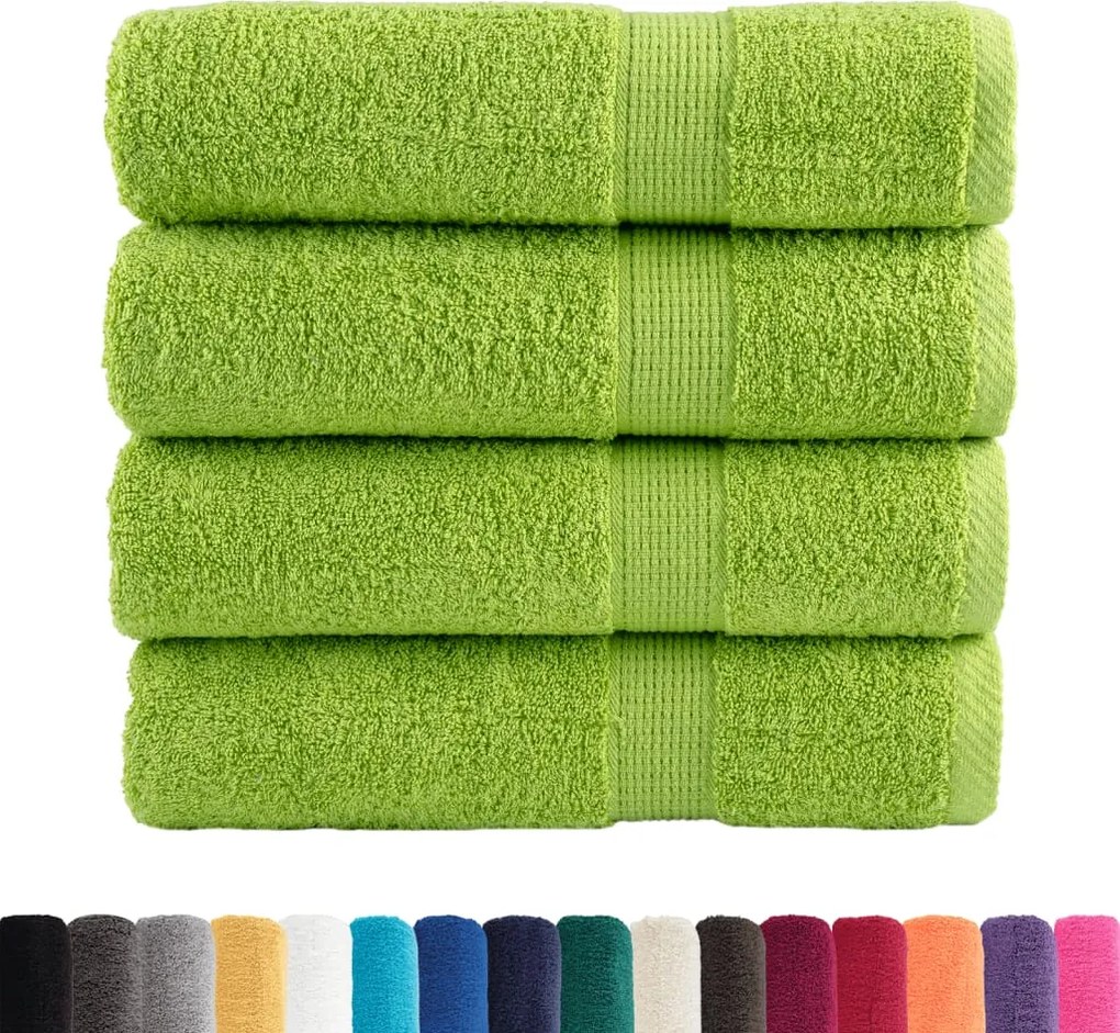 Premium ručníky SOLUND 4 jablkově zelené 50x100cm 600 g/m² 137498