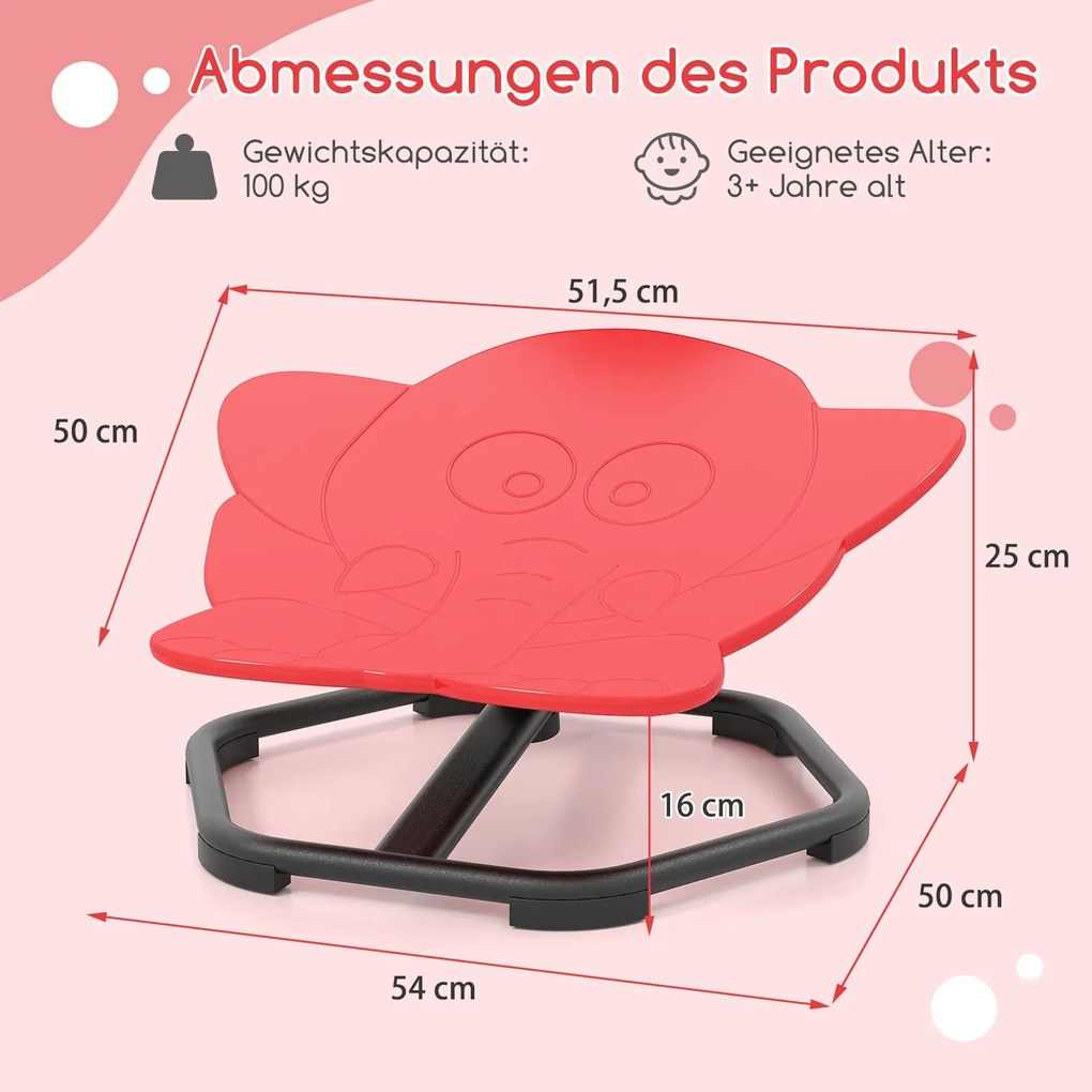 Costway Senzorické otočné křeslo Dětské 360° Dětské otočné křeslo Carousel