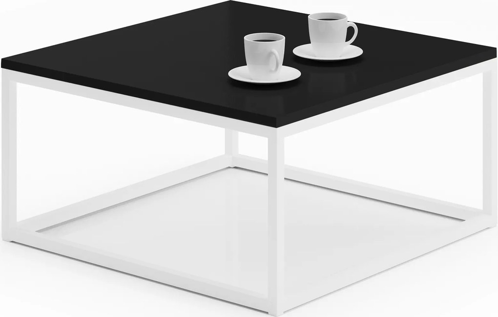 ADRK Furniture Konferenční stolek BELTEN 65x65 CT-BEL-W-B