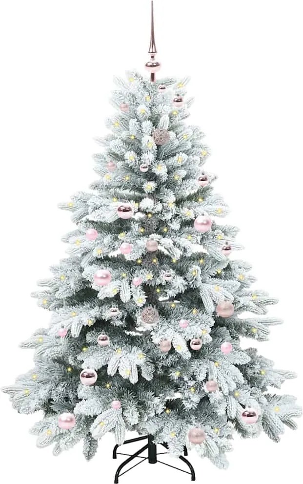 Umělý vánoční stromeček s 150 LED diodami Bílá 150 cm PE a PVC 3397603