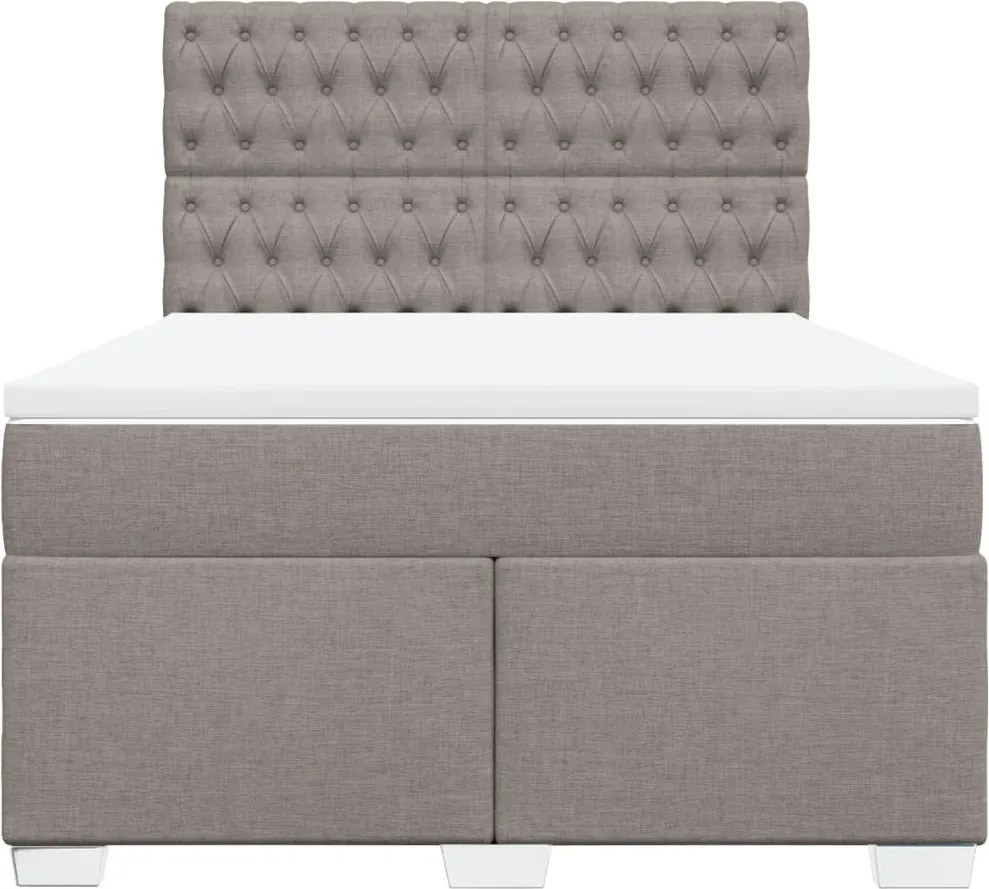 Box spring postel s matrací taupe 160x200 cm textil 3292850