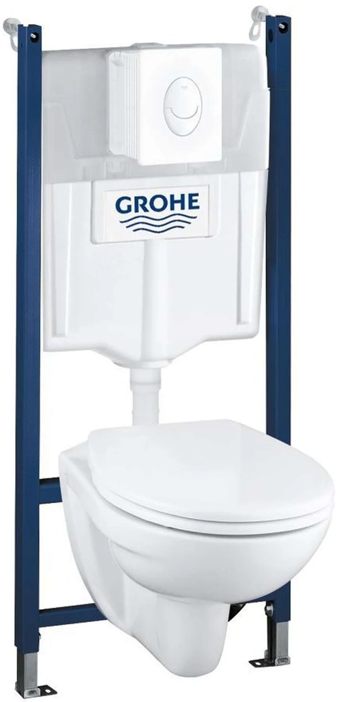 Grohe Solido - Sada pro závěsné WC + klozet a sedátko softclose, tlačítko Skate Air, bílá 39117000