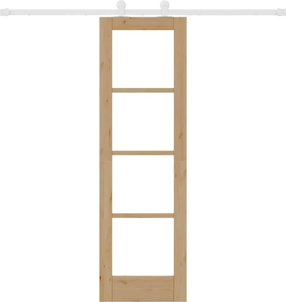 Posuvné dveře ORKDAL 61 x 198,5 cm Masivní borové dřevo a sklo 3332069