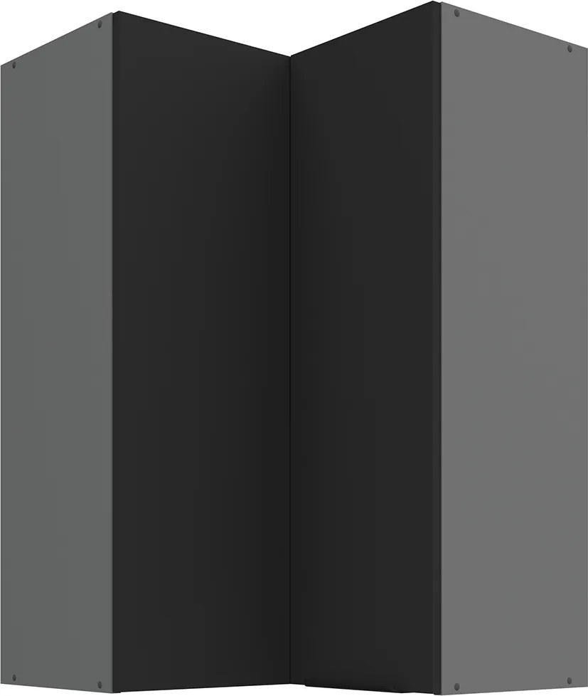 ARIA ab | horní kuchyňská skříňka 60x60 GN-90 2F (90°) rohová s policemi | VYSOKÁ | 60x60 cm | antracit/černá