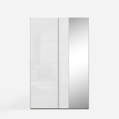 Zrcadlová skříň s posuvnými dveřmi FITIO lesk 150 cm