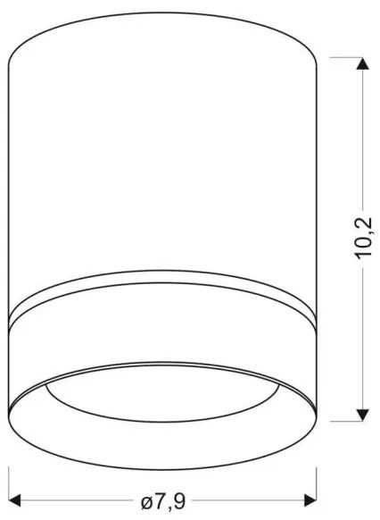 Bodové svítidlo TUBA 1xGU10/15W/230V černá