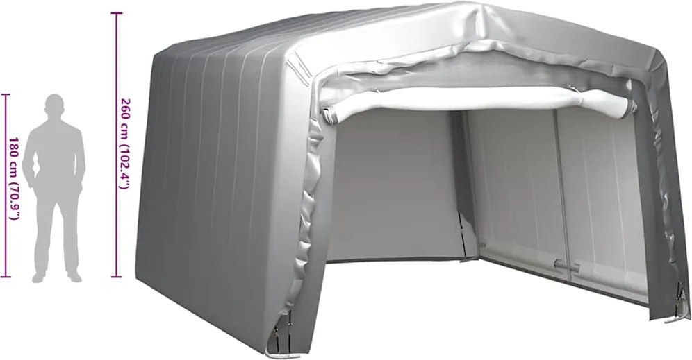 Úložný stan 370 x 370 cm ocelově šedý 3079591